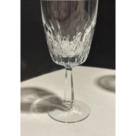 Unmarked | Dining | Vtg Cut Crystal Wine Glasses Hexagon Stem 5 Set Of ...